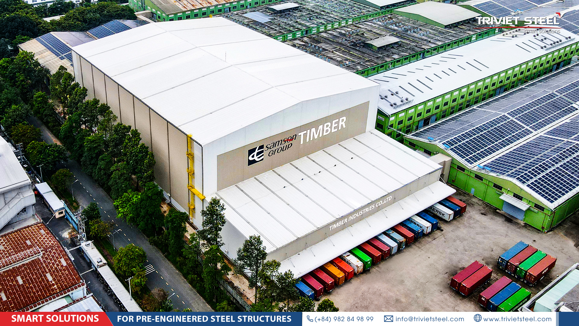 DỰ ÁN KẾT CẤU THÉP NHÀ KHO TỰ ĐỘNG TIMBER - Nhà Thép Trí Việt