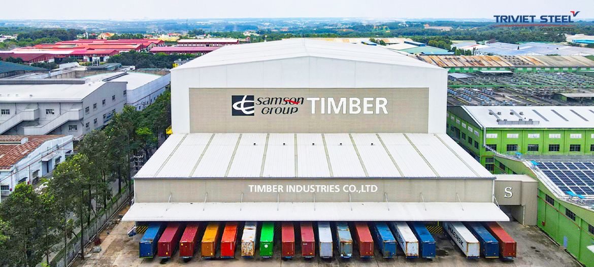 STEEL STRUCTURE PROJECT AUTOMATIC WAREHOUSE TIMBER - Nhà Thép Trí Việt