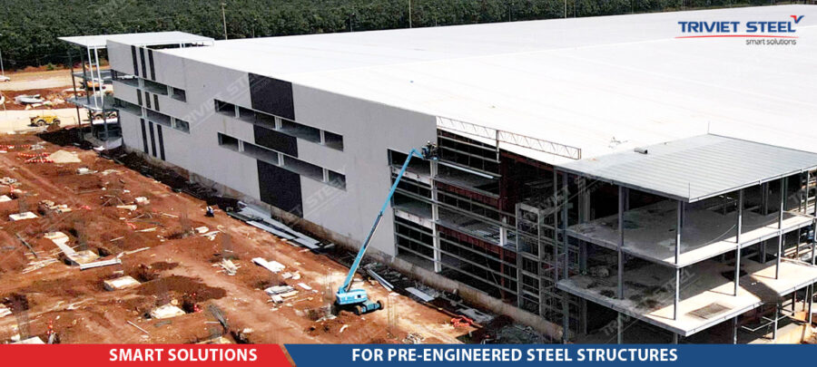 FACTORY STEEL STRUCTURE ERECTION - Nhà Thép Trí Việt